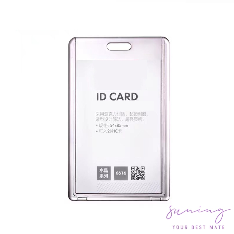 Jual Holder Id Card Acrylic Id Card 2 sisi Tempat Kartu Id Card Member ...