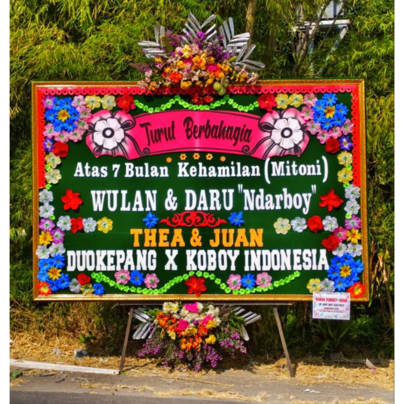 Jual Karangan Bunga Papan JOGJA BANTUL Murah Jumbo dg List Figura ...