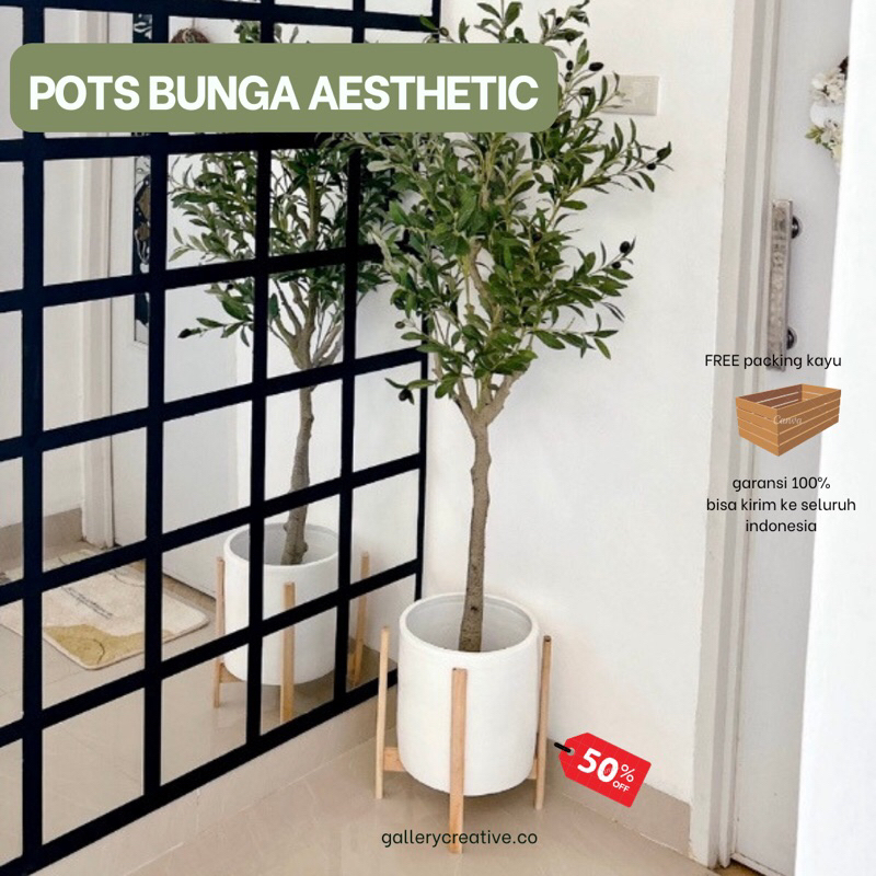 Jual pot bunga besar - pot terakota free packing kayu - pot tanah liat ...