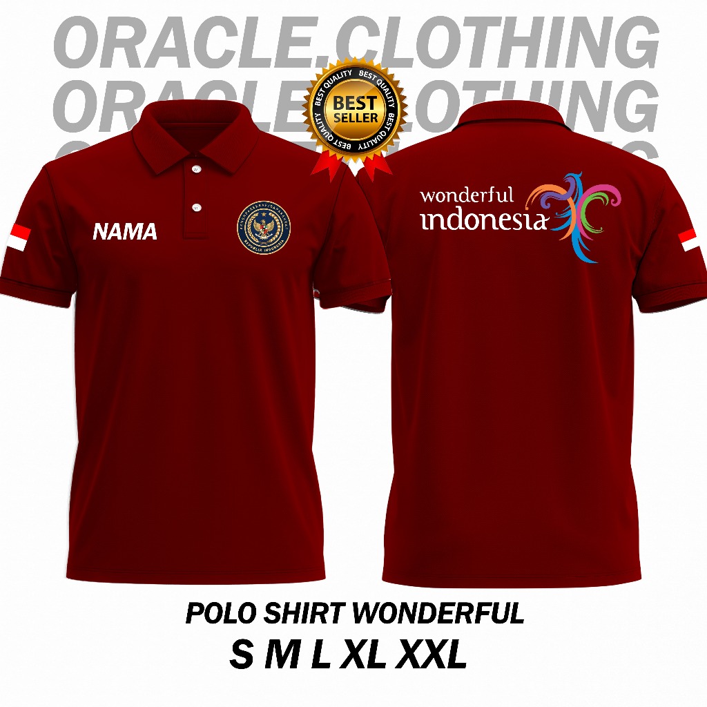 Jual Polo Shirt Wonderful Indonesia baju pesona indonesia kaos kerah ...