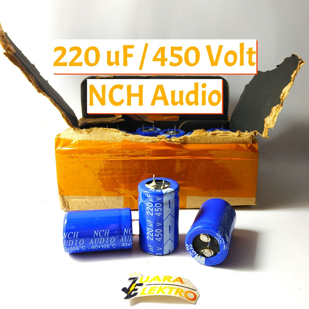 Jual KAPASITOR ELCO 220uF / 450V | Elko 220 uF/450 Volt (NIPPON / NCH Audio / KMM) | Shopee ...