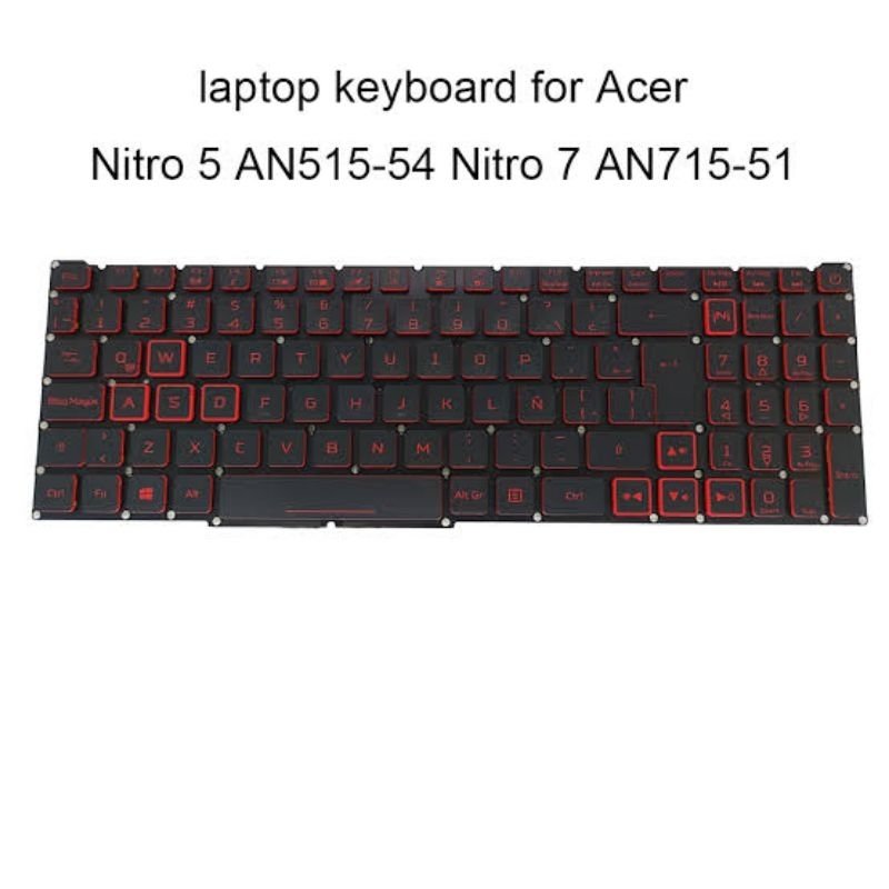 Jual Keyboard Laptop Acer Nitro 5 AN515-54 Nitro 7 AN715-51 AN515-55 ...