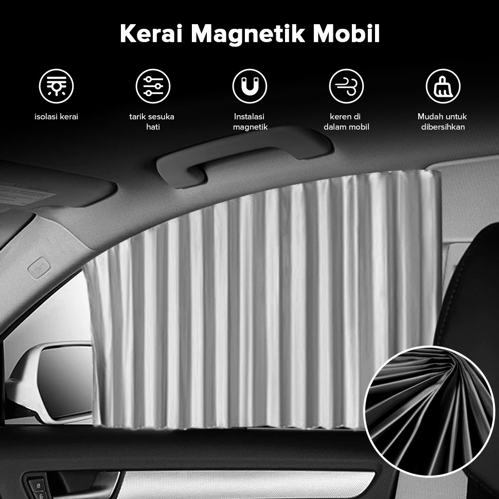 Jual Kemasan Baru Sunshade Tirai Magnet Mobil Premium 4 Sisi Jendela ...