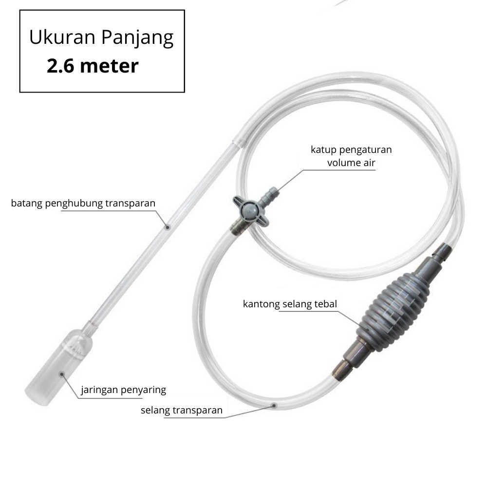 Jual LEPET Alat pembersih/pompa penyedot vakum tangki ikan bersih ...