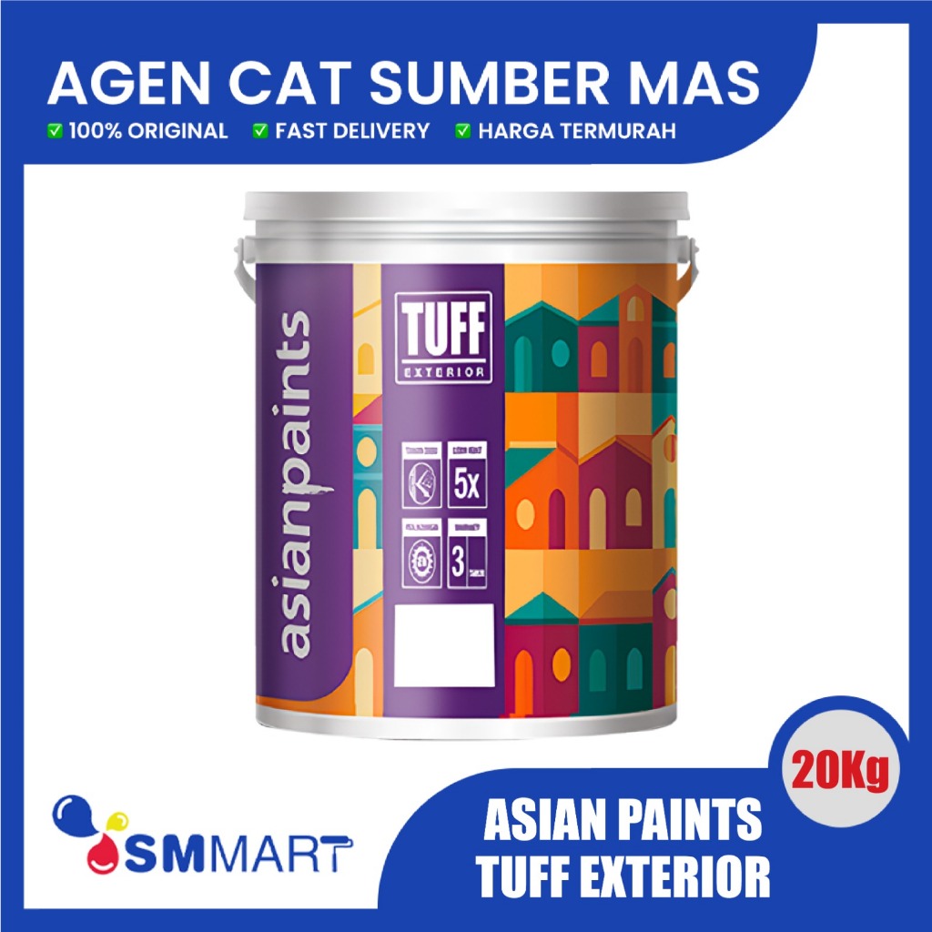 Jual Cat Tembok Luar Asian Paint Tuff Exterior Warna Putih 25 Kg ...