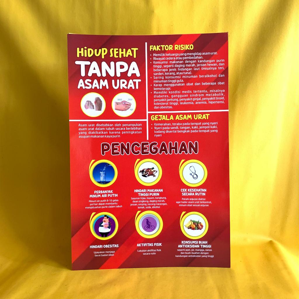 Jual Poster Penyakit | Poster Asam Urat | Poster Gejala Pencegahan Asam ...