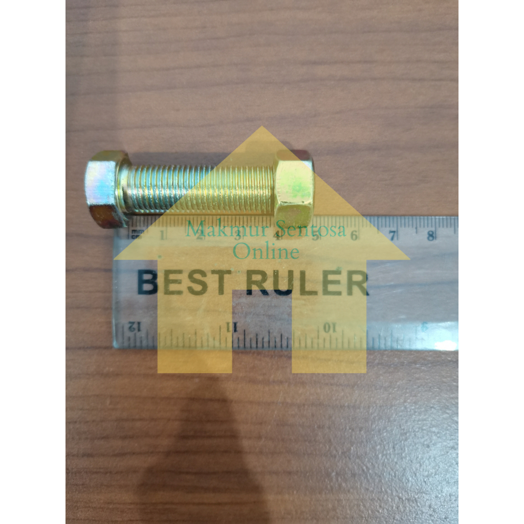 Jual BAUT MUR KUNING HEX BMK M12 X 40 MM (KUNCI 17) | Shopee Indonesia