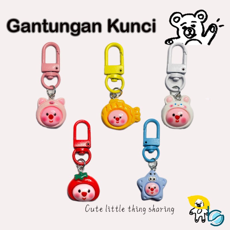 Jual Gantungan Kunci Lucu Motif Hewan/Cute Keychain/Gantungan Kunci ...
