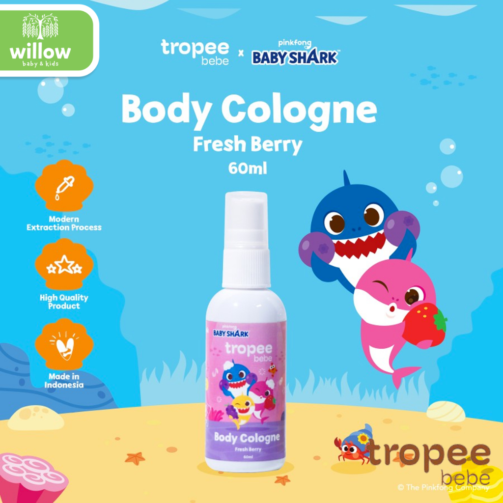 Jual Cologne Anak - Tropee Bebe Baby Shark Cologne Fresh 60Ml | Shopee Indonesia