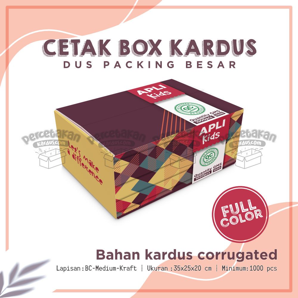 Jual Cetak BOX KARDUS 35x25x20 cm Full Color Free Custom Desain/Logo ...