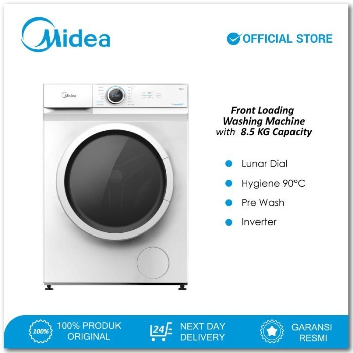 Jual MIDEA Mesin Cuci Front Load Inverter 8.5KG MF100W85B | Shopee ...