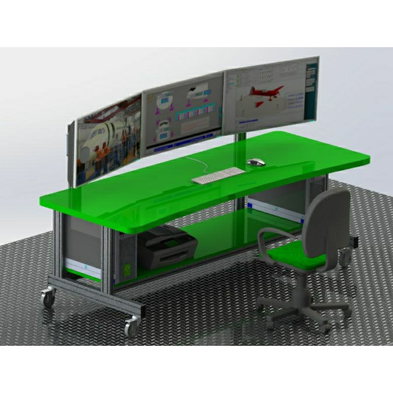 Jual Meja Kerja Kayu Komputer Pusat | Workstation Unit Wood Table ...