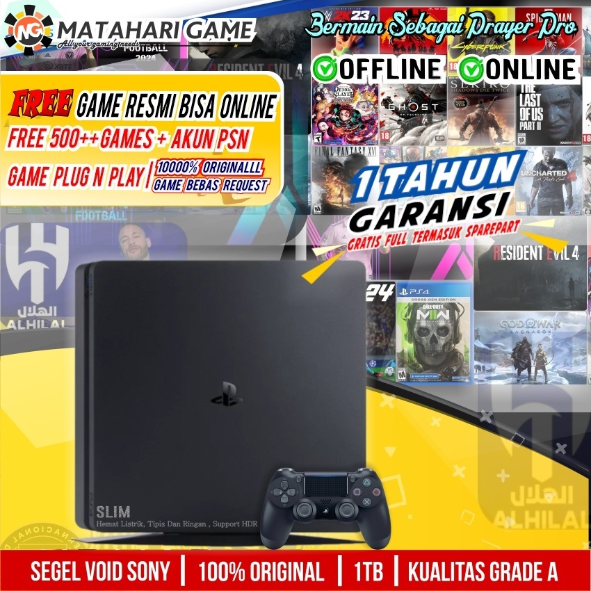Jual Playstation 4 Original | PS4 SONY 1TB FAT | SLIM | PRO Bonus 500 ...