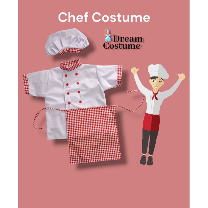 Jual Kostum chef (little chef costume) | Shopee Indonesia