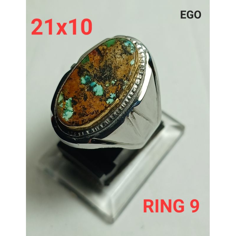 Jual RING,9 NATURAL PIRUS PERSIA ORIGINAL IRAN 21X10 | Shopee Indonesia