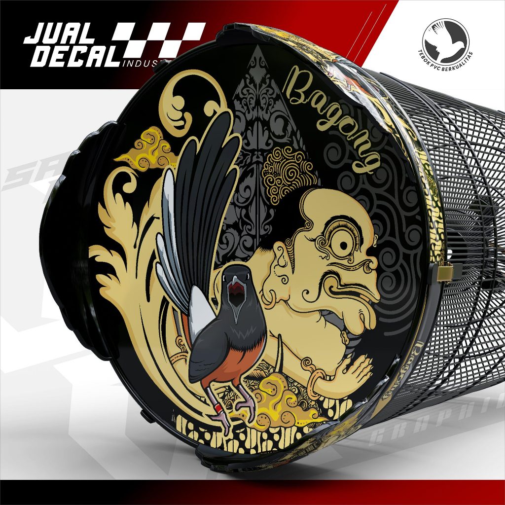 Jual Stiker Sangkar Murai Custom PUNAKAWAN WAYANG BAGONG Decal Tebok ...