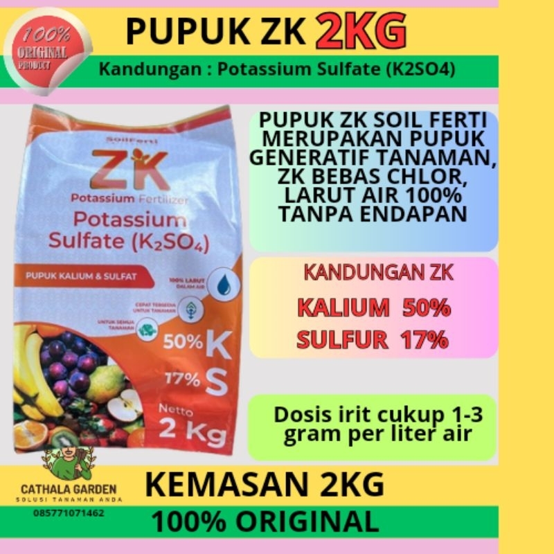 Jual PUPUK ZK SOIL FERTI KEMASAN 2 KG | POTASSIUM SULFATE (K2SO4 ...