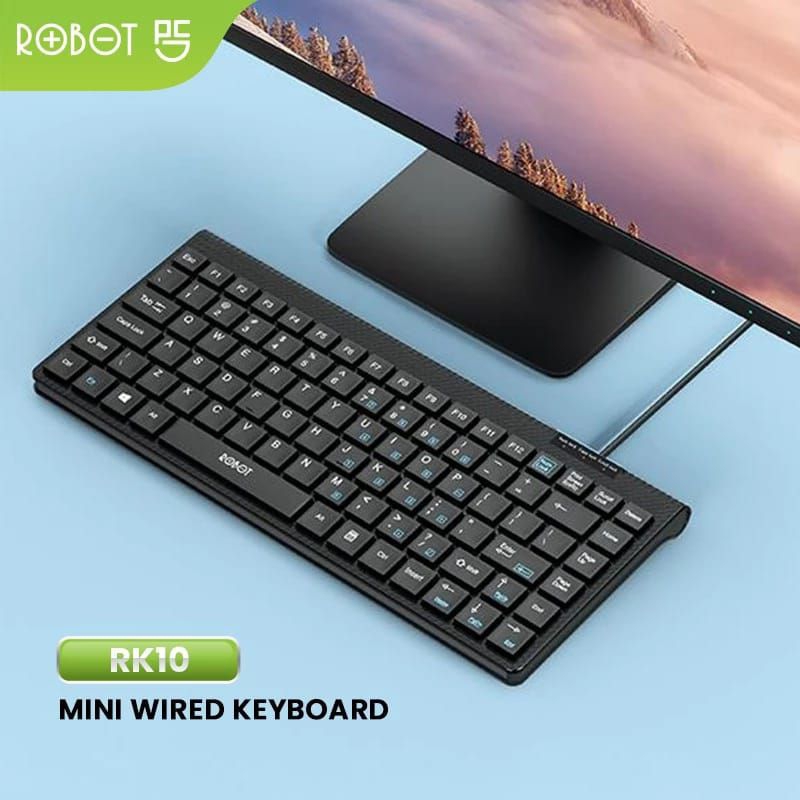 Jual Keyboard ROBOT RK10 Mini USB Wired Silent Ultra Thin Keyboard ...