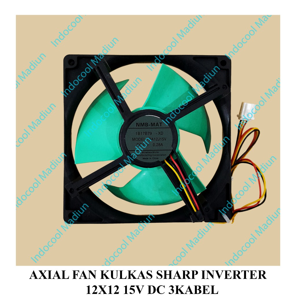 Jual AFSI3 COOLING FAN/AXIAL/AXIAL FAN KULKAS SHARP INVERTER 12X12 15V ...