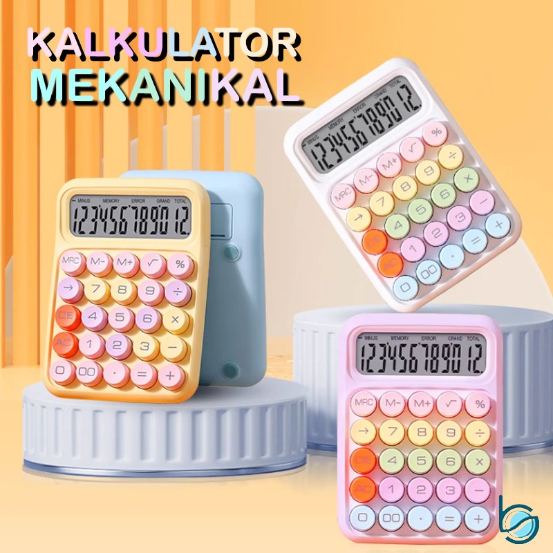 Jual Kalkulator Kantor Lucu Tombol Multi Warna Mekanikal Korea ...