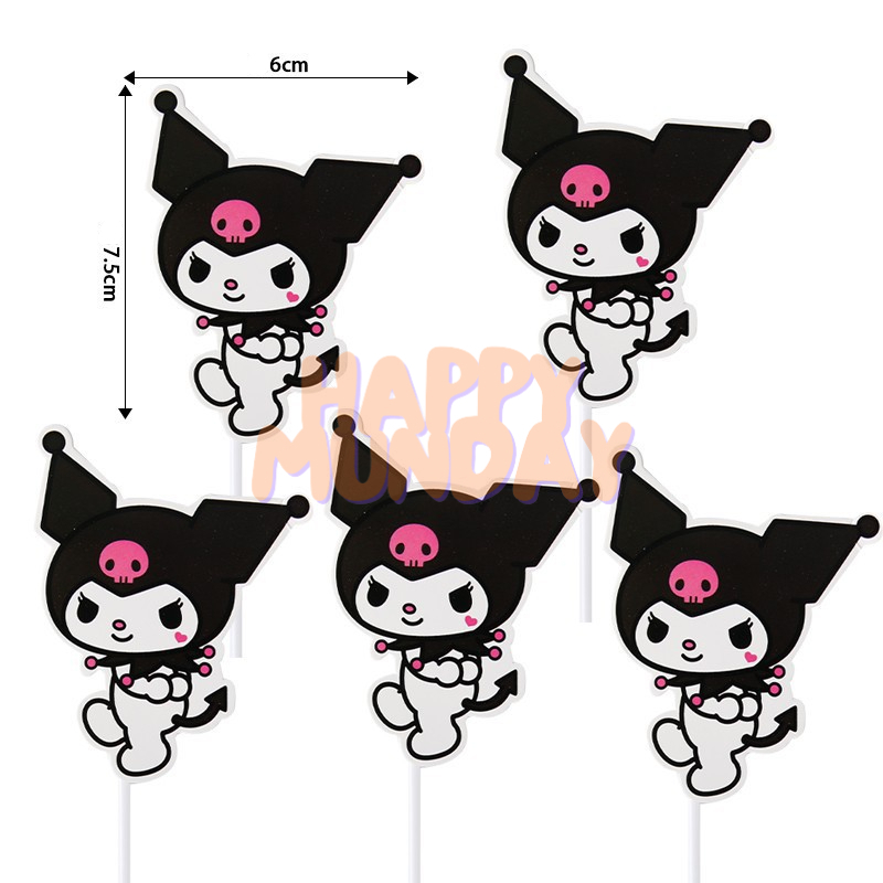 Jual Banner dan Cake Topper Happy Birthday Tema Kuromi | Shopee Indonesia