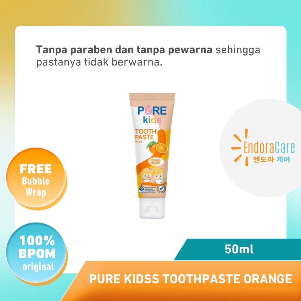 Jual Pure Kids Toothpaste Orange 50ml | Shopee Indonesia
