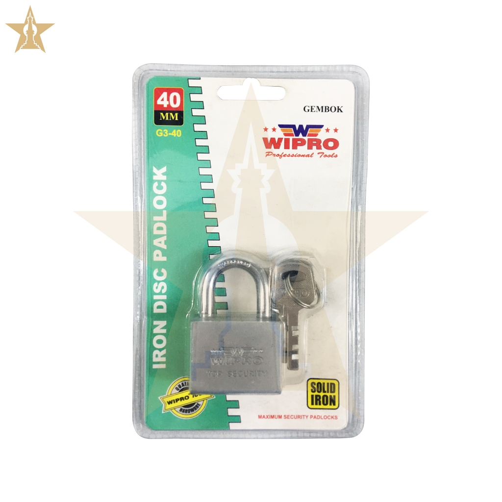 Jual Wipro Kunci Gembok Chrome Leher Pendek 40 mm Gembok Wipro | Shopee Indonesia