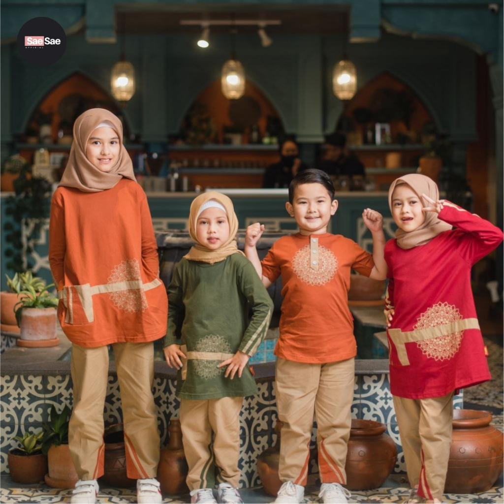 Jual Setelan Kaos Couple Anak Laki Perempuan Umur 5 6 7 8 9 10 11 12 Tahun Set Pakaian Muslim ...