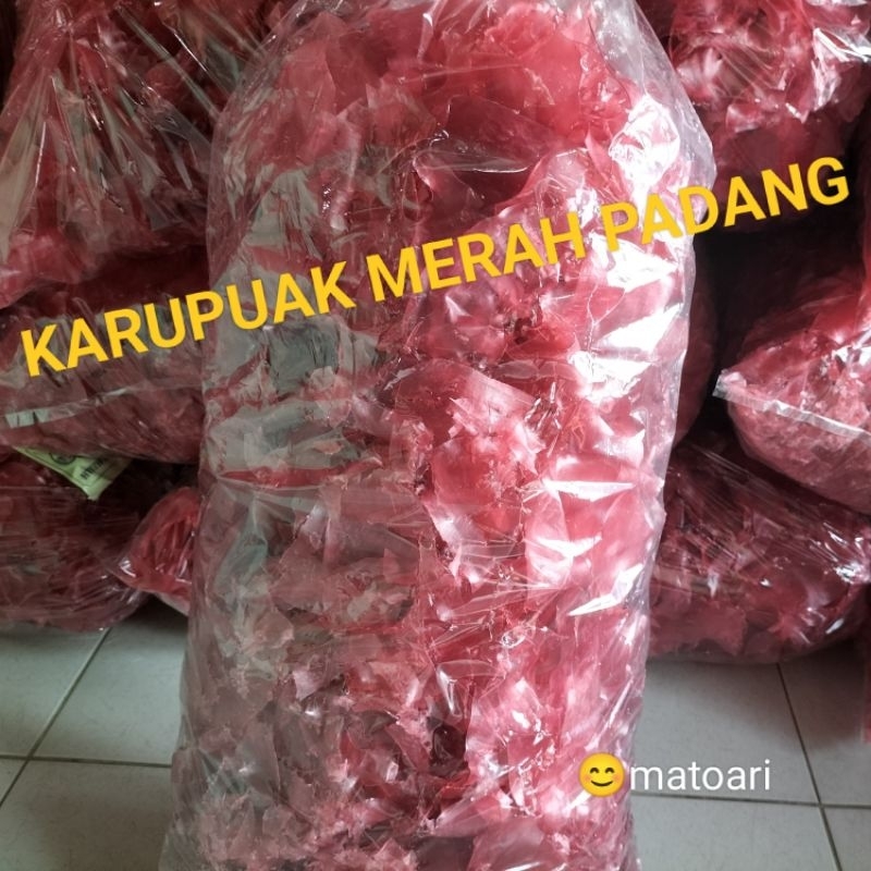 Jual KERUPUK MERAH Asli Padang mentah 500gr | Shopee Indonesia