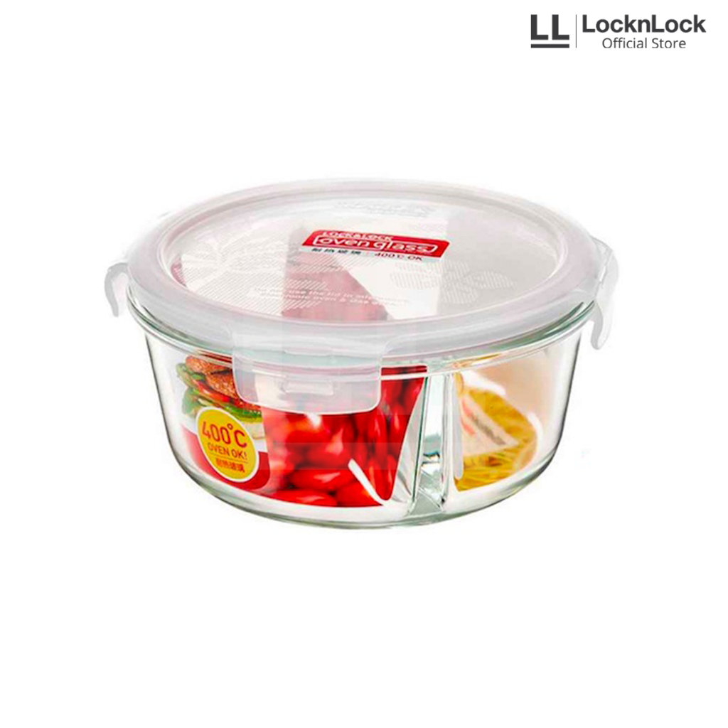 Jual LocknLock Oven Glass Special Container Euro Round with Divider ...