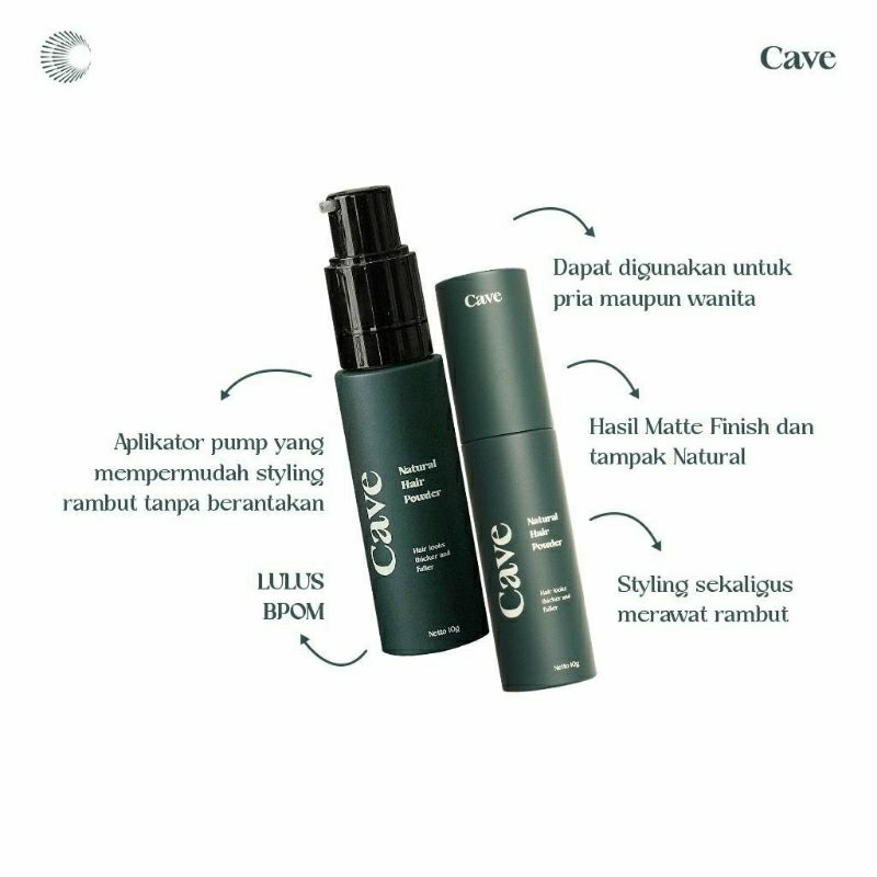 Jual Cave Natural Hair Powder 10 gr - Membuat Rambut Lebih Bervolume ...