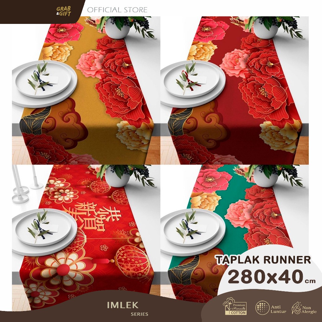 Jual Taplak Meja Motif Imlek 280 x 40 cm CNY Sincia Table Runner ...