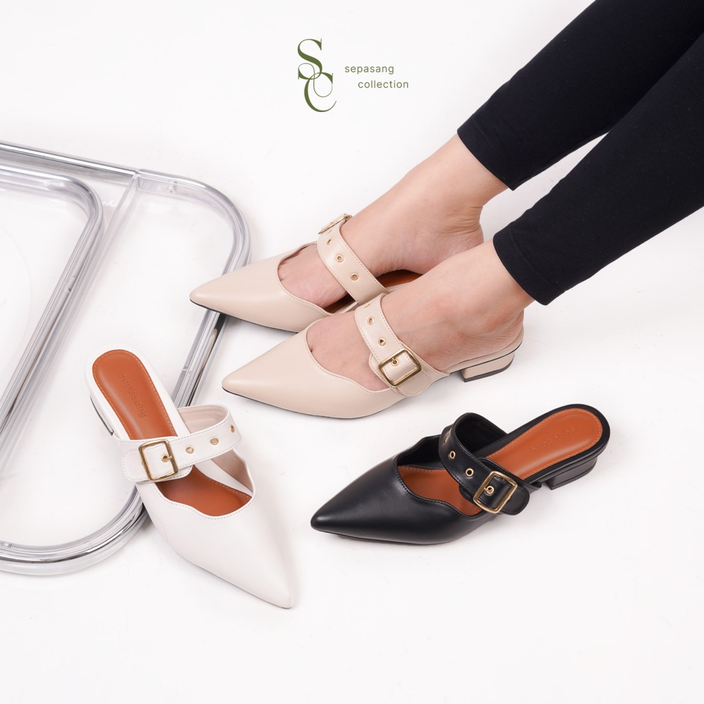 Jual Sepasang Collection Gemma Mules Wanita Heels Hak 3 Cm | Shopee ...