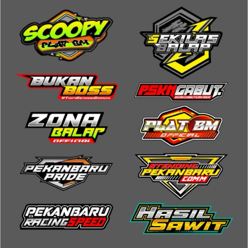 Jual sticker racing pack motor viral terbaru stiker vinyl stiker list ...