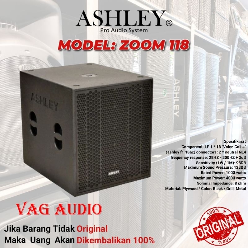 Jual SUBWOOFER ASHLEY ZOOM 118 | Shopee Indonesia
