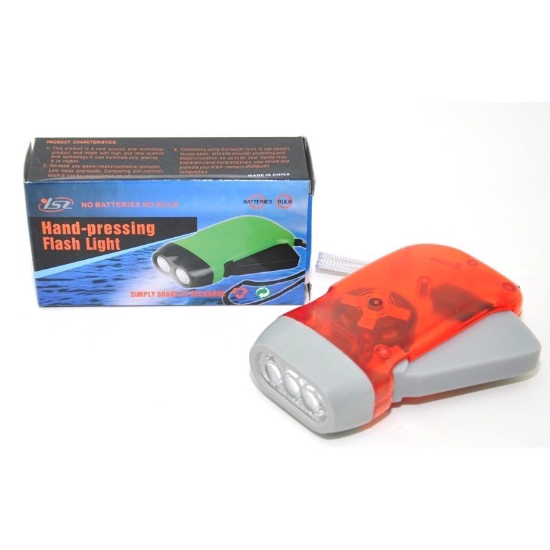 Jual Senter Pompa Hand Press Flashlight Senter Tanpa Baterai | Shopee ...