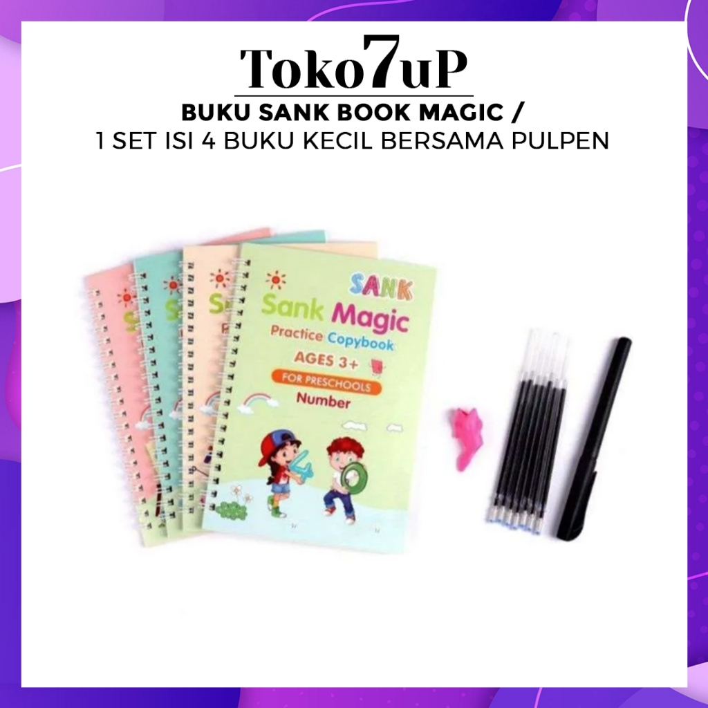 Jual BUKU SANK BOOK MAGIC / 1 Set Isi 4 BUKU KECIL BERSAMA PULPEN ...