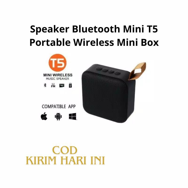 Jual Speaker Bluetooth Mini T5 Portable Wireless Mini Box Music Support ...