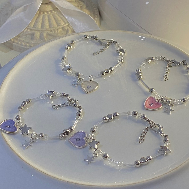 Jual gelang inisial/ initial bracelet[tulis inisal di note ] | Shopee ...