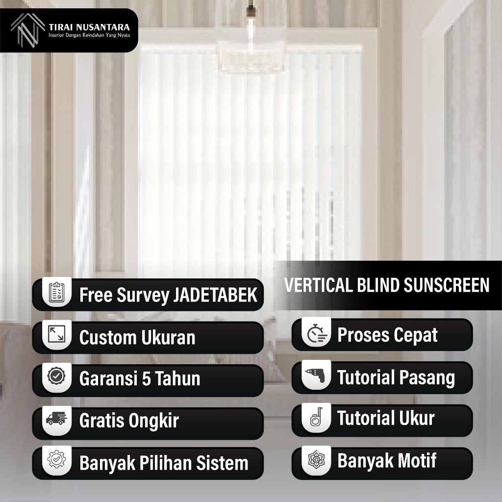 Jual Vertical Blind Sunscreen Vertical Blind /SP/ Gorden samping Kantor ...