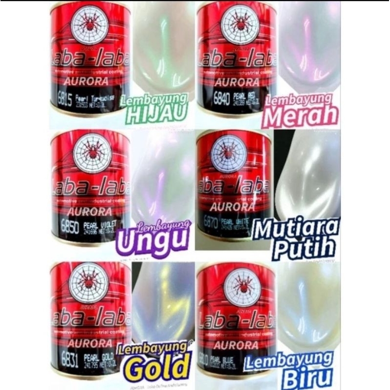 Jual Cat SPIDER LABA-LABA 200ml Lembayung / Pearl Merah Red Kuning Emas ...