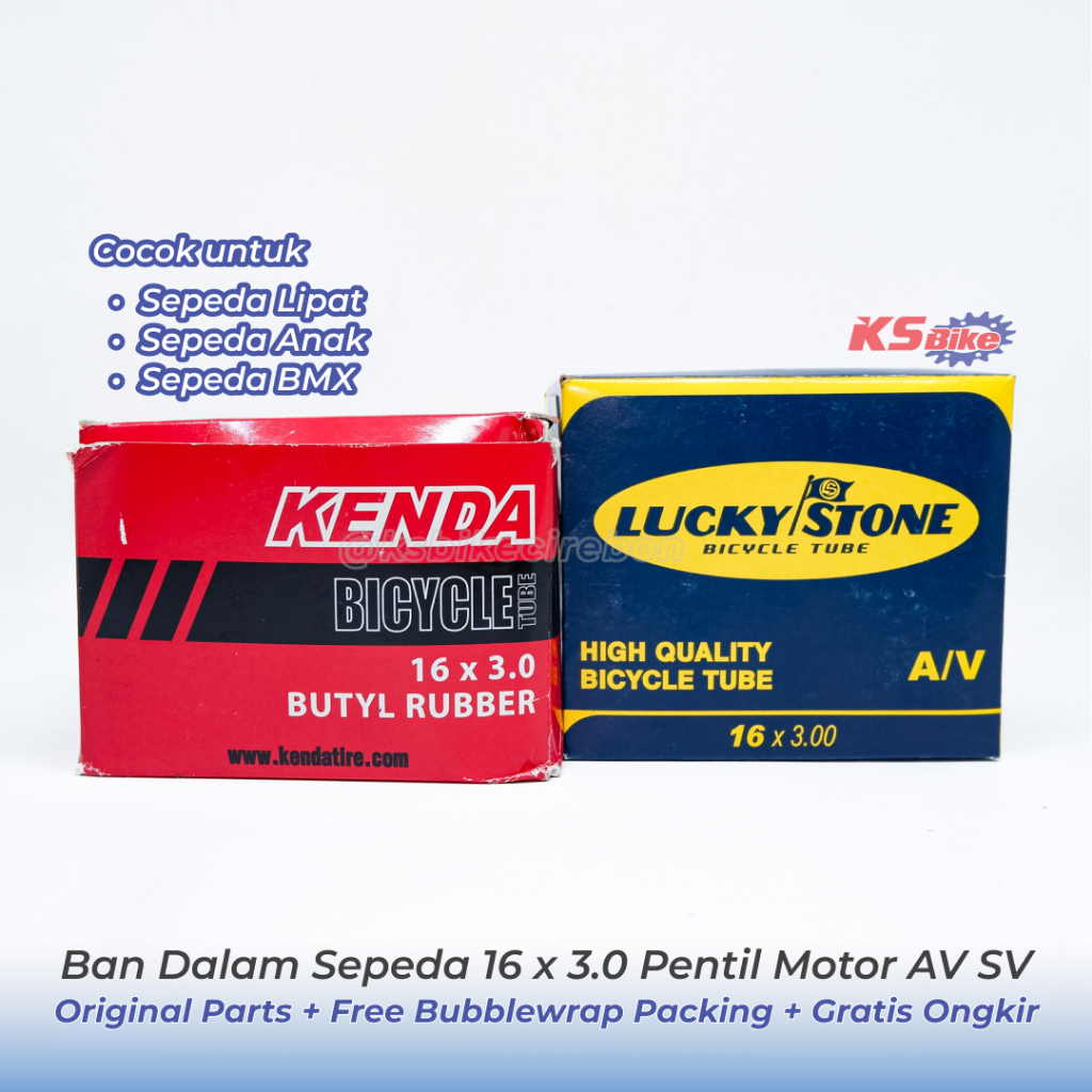 Jual Ban Dalam 16 x 3.0 Kenda Lucky Stone Ban Jumbo Sepeda BMX Pentil AV SV Toko Sepeda KS Bike ...