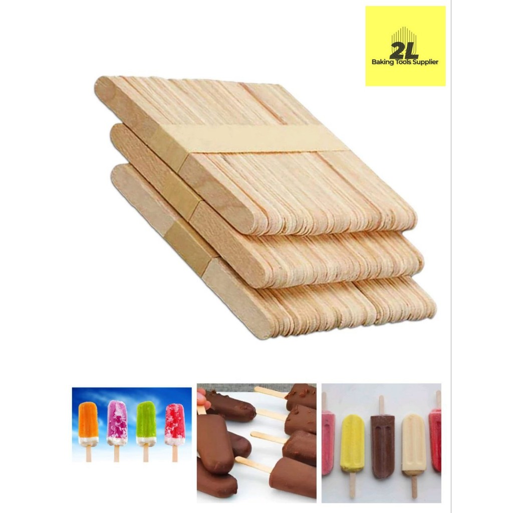Jual Stick tusuk ice cream es cream kayu stik es krim 50 pcs | Shopee ...