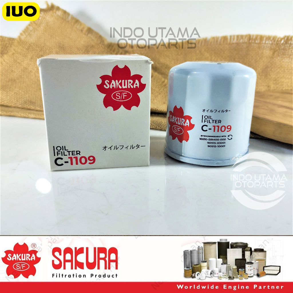 Jual Filter Oli Vios Yaris Limo Sienta Soluna SAKURA C-1109 | Shopee ...