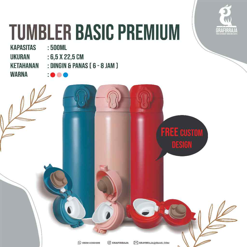 Jual Tumbler Basic PREMIUM Custom Laser Grafir / Print / Logo ...