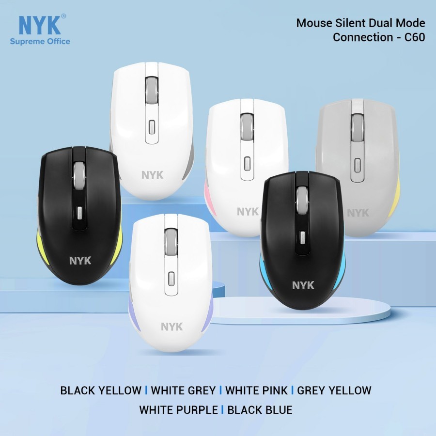 Jual Mouse NYK C60 Silent Dual Mode Connection Bluetooth + Wireless ...