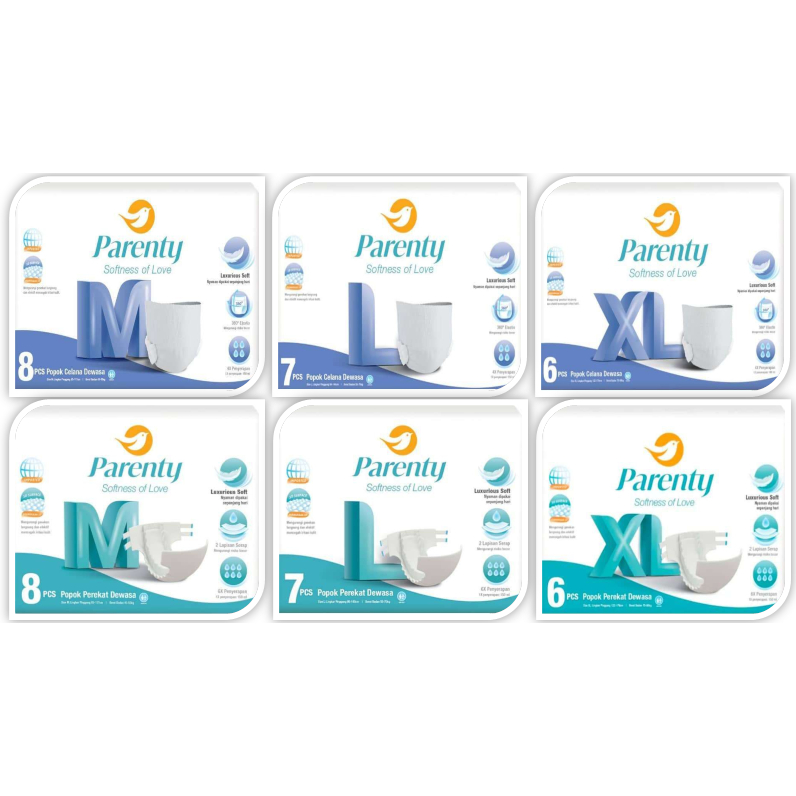 Jual Parenty Popok Dewasa Tipe Celana / Perekat M8 / L7 / XL6 | Shopee ...