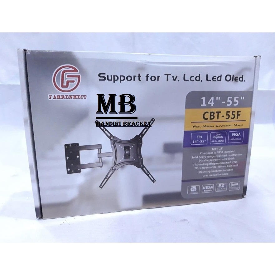 Jual Bracket Tv Lengan North Bayou NB P4 NBP4 32" 40," 43"49 "50 ,55 ...