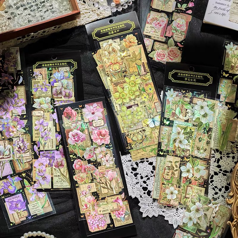 Jual sticker vintage bunga scrapbook | Shopee Indonesia