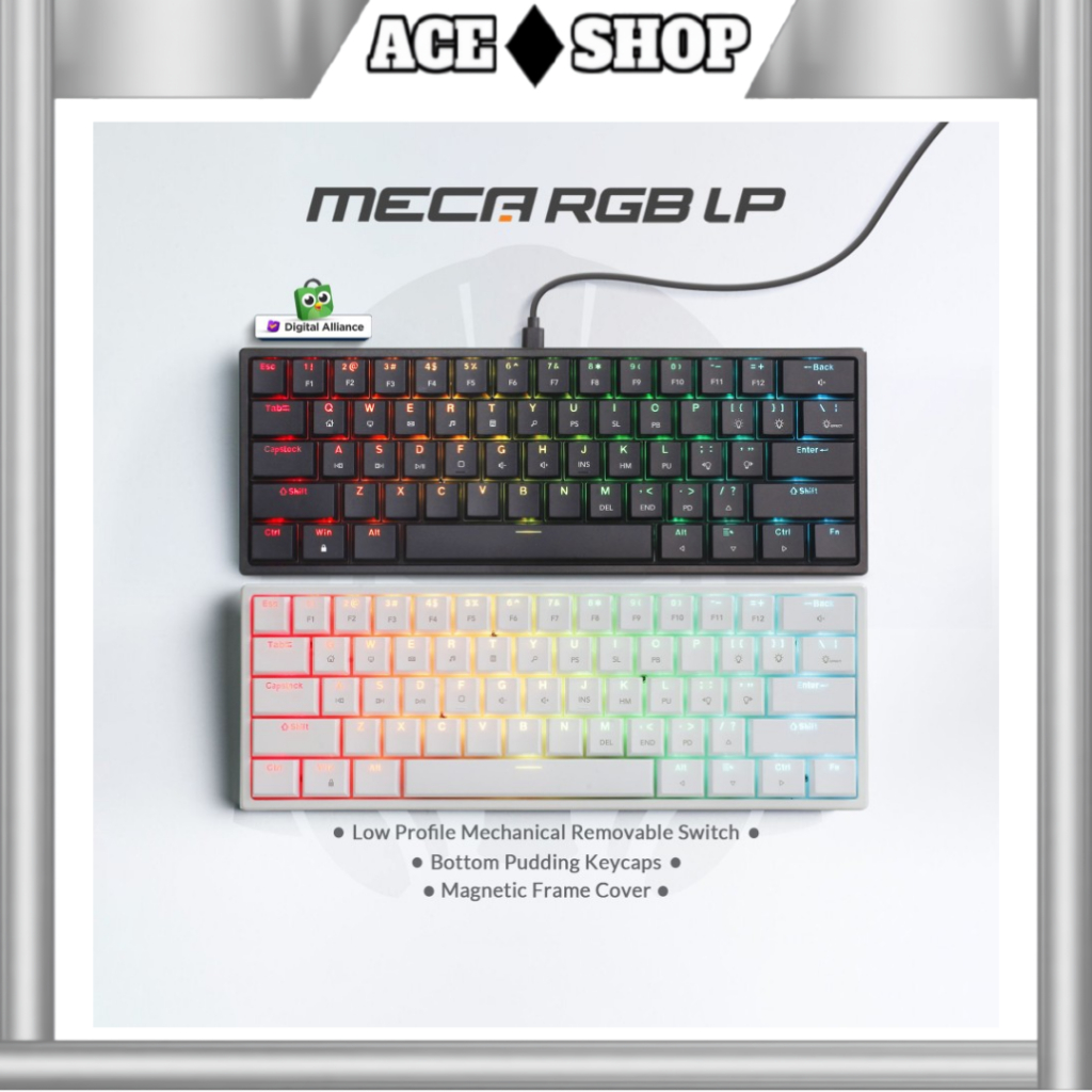 Jual Digital Alliance Meca 6 RGB Low Profile 60% Mechanical Gaming ...